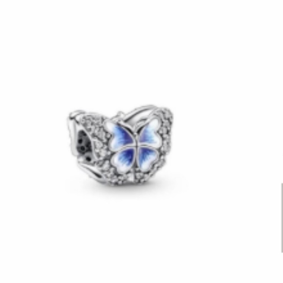 Pandora | Jewelry | Pandora Silver Blue Butterfly Charm | Poshmark